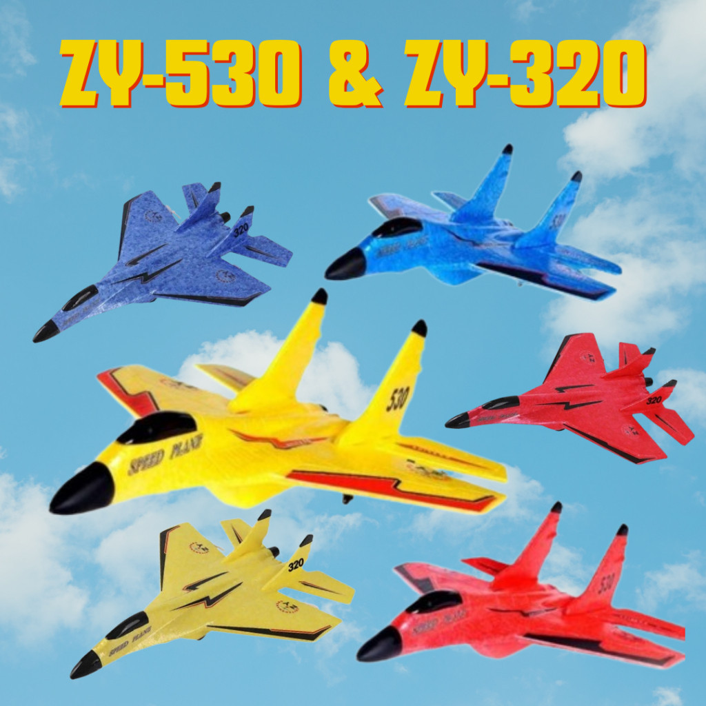 Jual YR56FC RC Pesawat Viral ZY530 ZY320 LED Glider Airplane 2.4G Foam ...