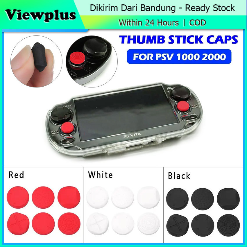 Jual 6Pcs Silikon Thumb Grip Analog Controller PS Vita 1000 2000 Fat ...