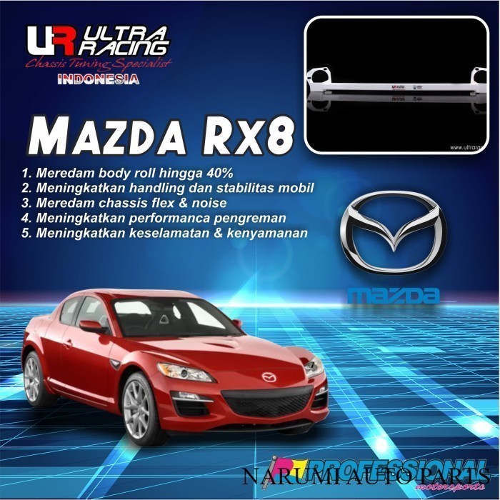 Jual Strut bar / Bar End / Stabilizer Ultra Racing Mazda RX8 | Shopee ...
