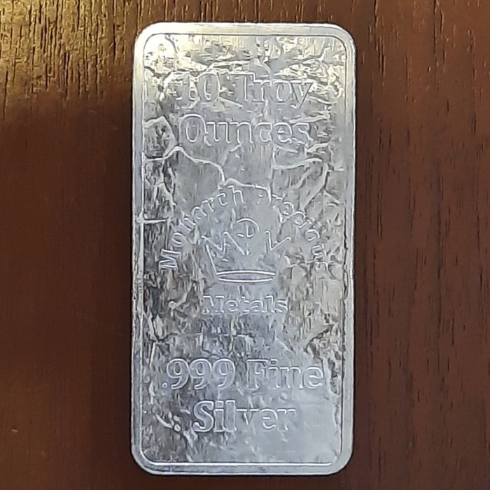 Jual PERAK BATANGAN 10 OZ 311 GRAM MONARCH STONE STRUCK SILVER BAR RARE ...