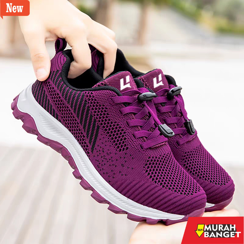 Jual sepatu lari wanita rekomendasi FREE BOX LV0280 Sepatu Sneakers ...