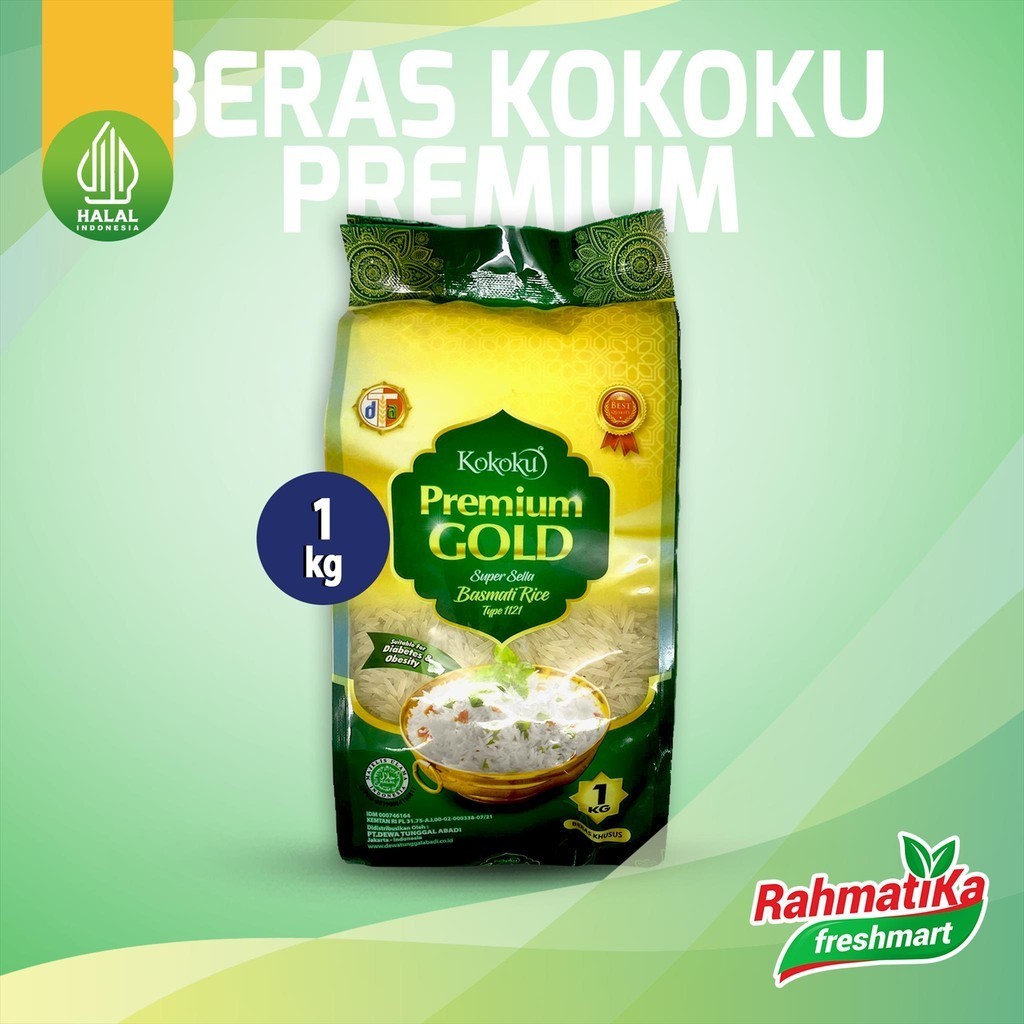 Jual Kokoku Premium Gold Beras Basmati 1 Kg | Shopee Indonesia