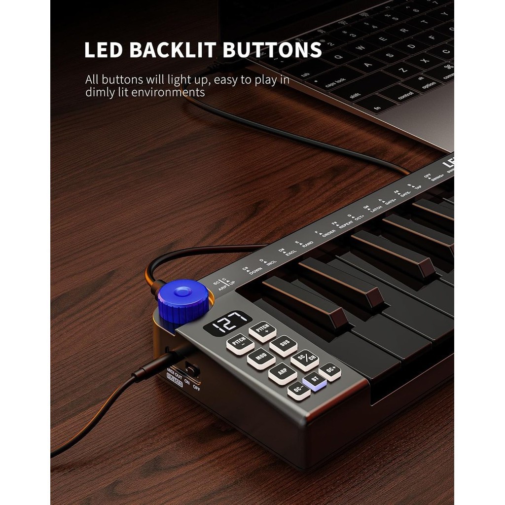 Jual Lekato Mini Midi Keyboard 25 Key Midi Controller Bluetooth Midi