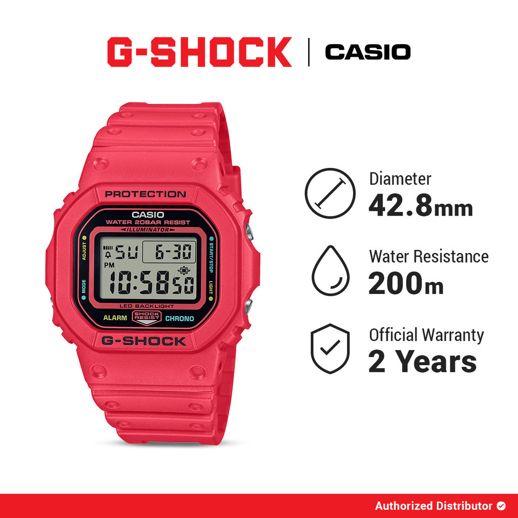 Jual Casio G-Shock DW-5600EP-4DR Jam Tangan Wanita Energy Pack Series Digital Dial Red | Shopee ...