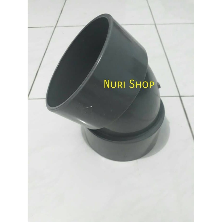 Jual Elbow 45 x 4 inch / knie / Keni / Knee 45 derajat PVC 4" inch D RUCIKA | Shopee Indonesia
