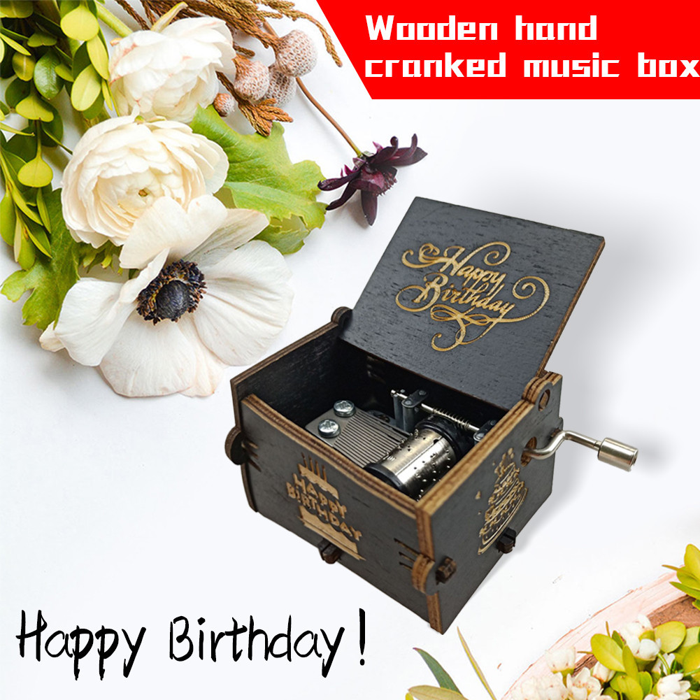 Jual Kotak Musik Wooden Music Box Kayu Vintage Kado Hadiah Ulang Tahun ...