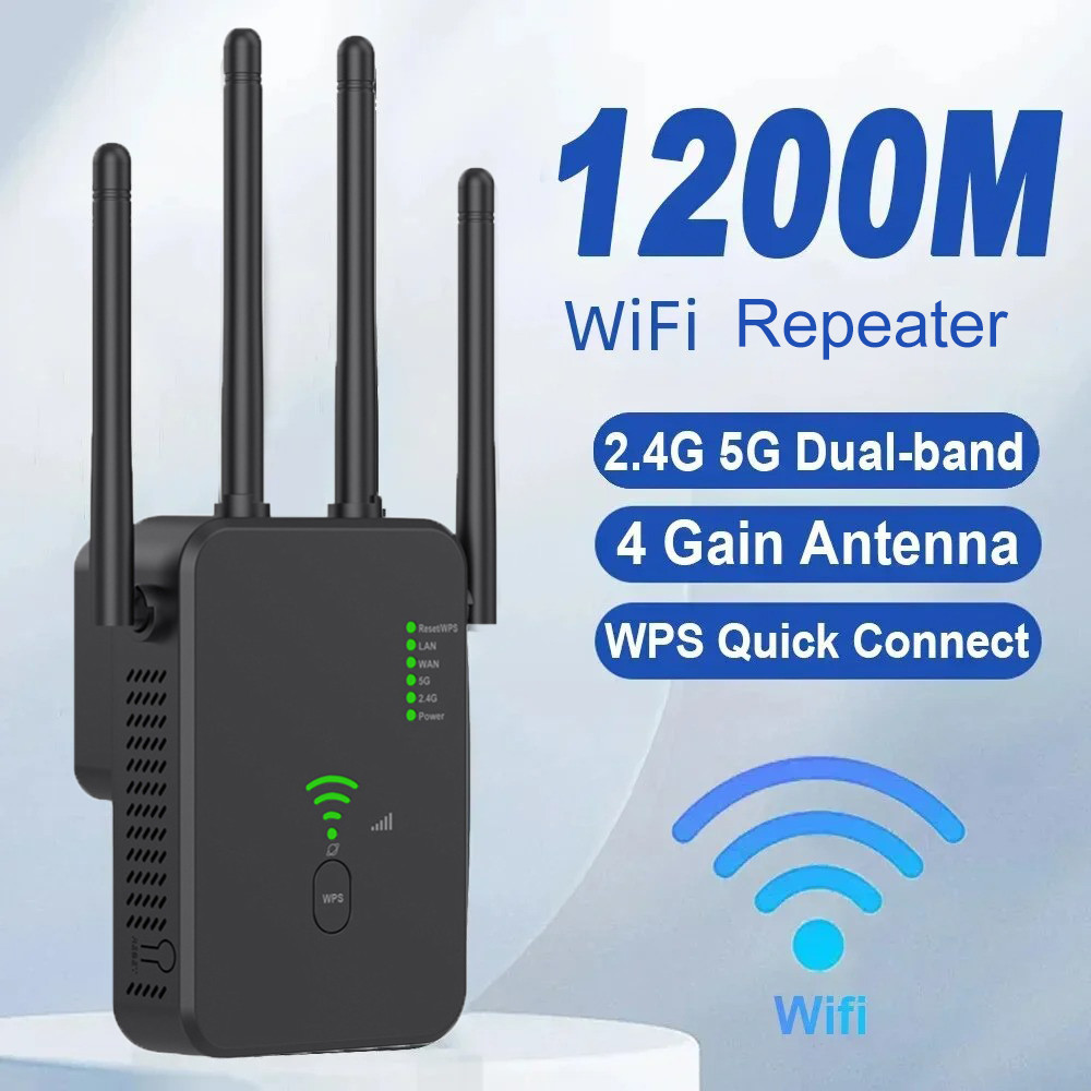 Jual 1200Mbps Wireless Repeater WiFi Router 2.4G 5G Dual-Band WiFi ...