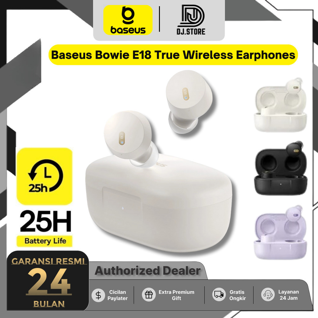 Jual BASEUS TRUE WIRELESS EARPHONES 25H-LISTENING IPX4 ENC BOWIE E18 ...