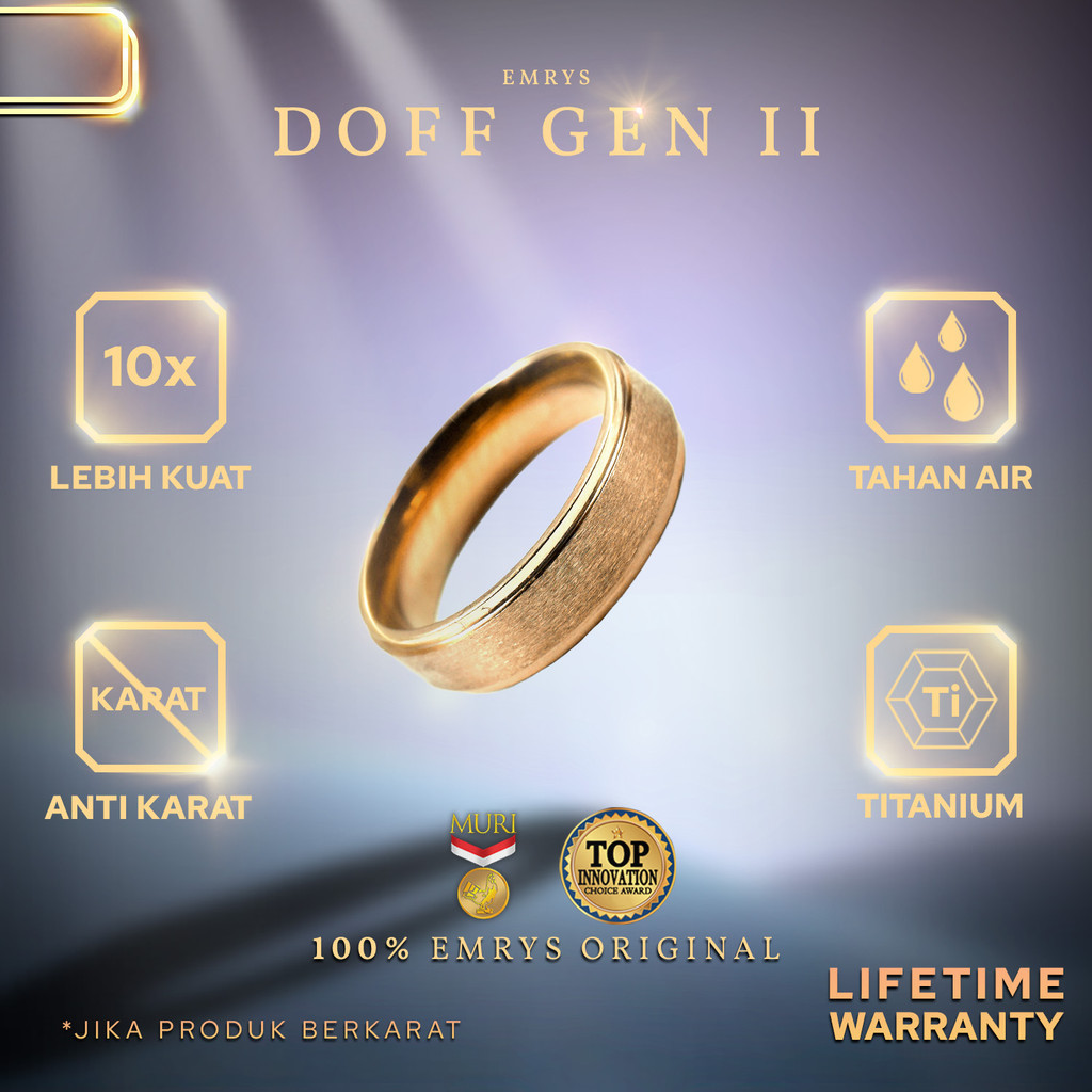 Jual BUY 1 FREE 1 GIFT Emrys Simple Ring ROSE GOLD DOFF GEN II Real ...