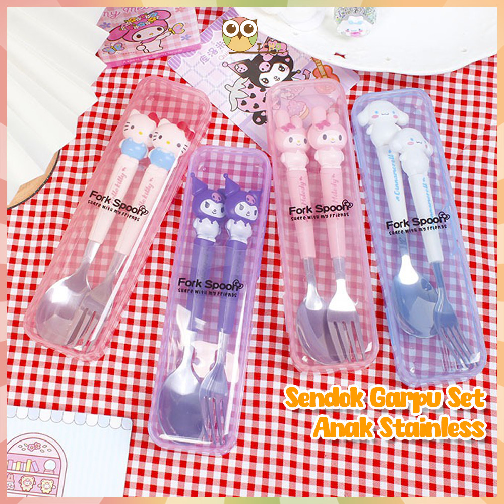 Jual JCHO Sendok Garpu Set Anak Stainless Alat Makan Sendok Garpu | Shopee Indonesia