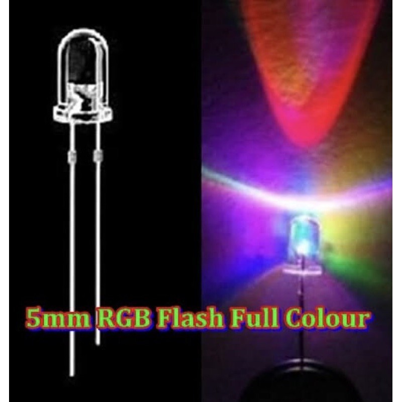 Jual LED 5mm 3 Warna Ultra Bright Clear LED Diode | Shopee Indonesia