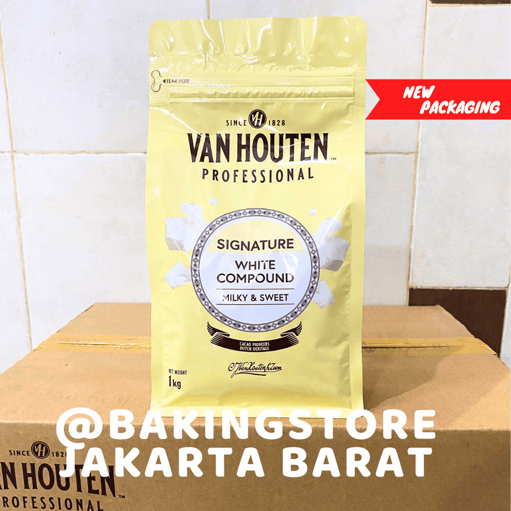 Jual Van Houten White Compound Coin 1 kg | Coklat Putih | Shopee Indonesia