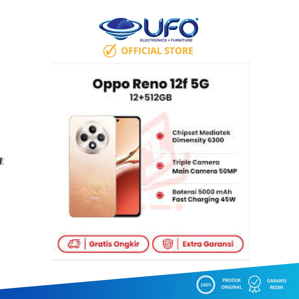 Jual Oppo Reno 12F 5G | MediaTek Dimensity 7300-Energy | 5000mAh ...