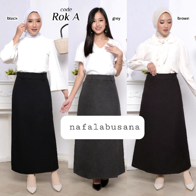 Jual Produk Terlariss!! ROK KERJA MODEL A LINE MAXI ( PREMIUM QUALITY ...