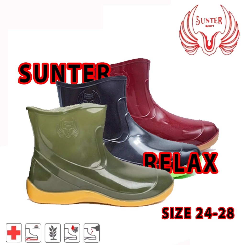 Jual Sepatu Boot Pendek SUNTER RELAX Hijau Hitam Penthel Boots Ankle ...