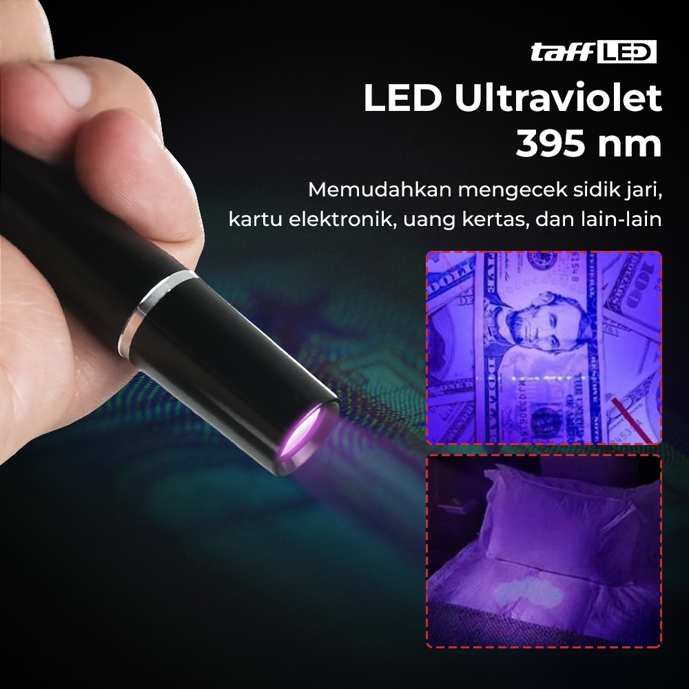 Jual (NARA MEOW) TAFFLED ULTRAVIOLET UV LIGHT PEN MINI SENTER LED 395NM UV 10 | Shopee Indonesia