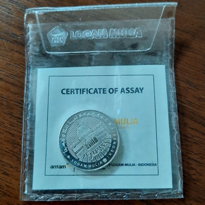 Jual LOGAM MULIA KOIN PERAK KHAMSA 5 DIRHAM ANTAM FINE SILVER COIN LM ...