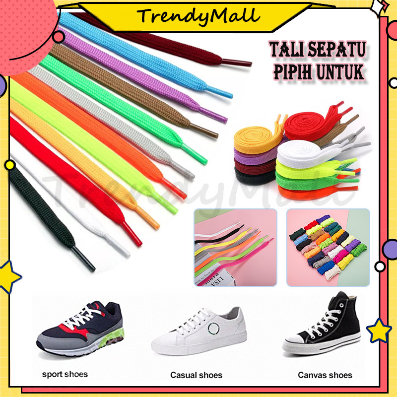 Jual Tali Sepatu Elastis /Sepasang Tali Sepatu Sneakers Pipih/Tali ...