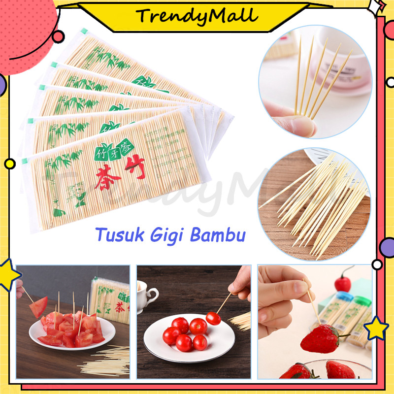 Jual Tusuk Gigi Bambu Tusuk Gigi Bambu Kemasan Plastik Isi 80 Pcs