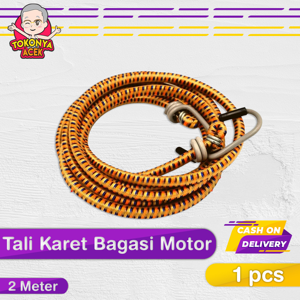 Jual Tali Bagasi Motor 2 meter / Tali Cargo Pengikat Motor 200 cm Tali ...