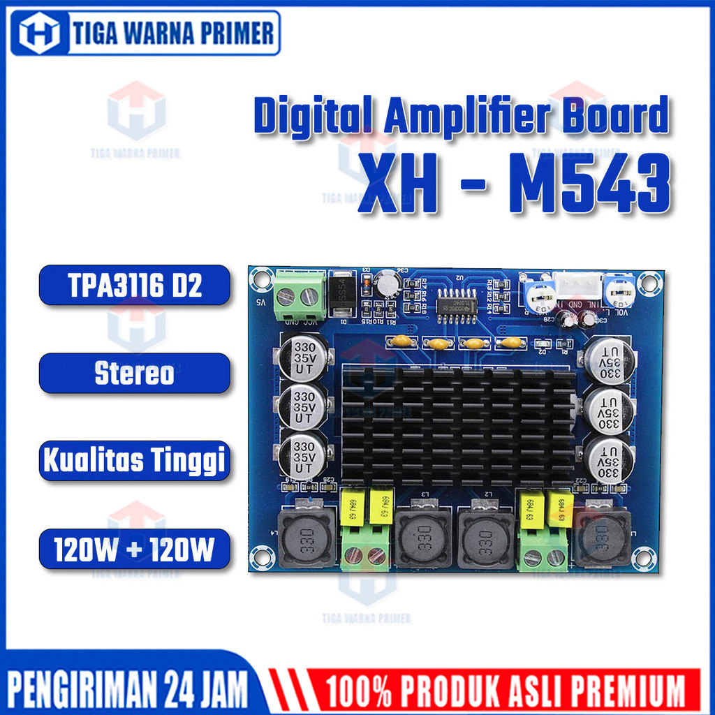 Jual XH-M543/XH-M139 TPA3116 D2 Kit Power Amplifier 2 x120W Stereo Mono Channel Digital Audio ...