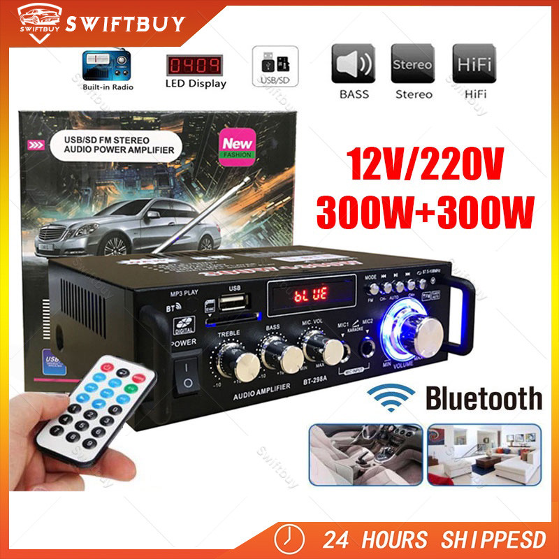 Jual Power Ampli Amplifier Bluetooth Karaoke Home Theater FM Hi Fi ...