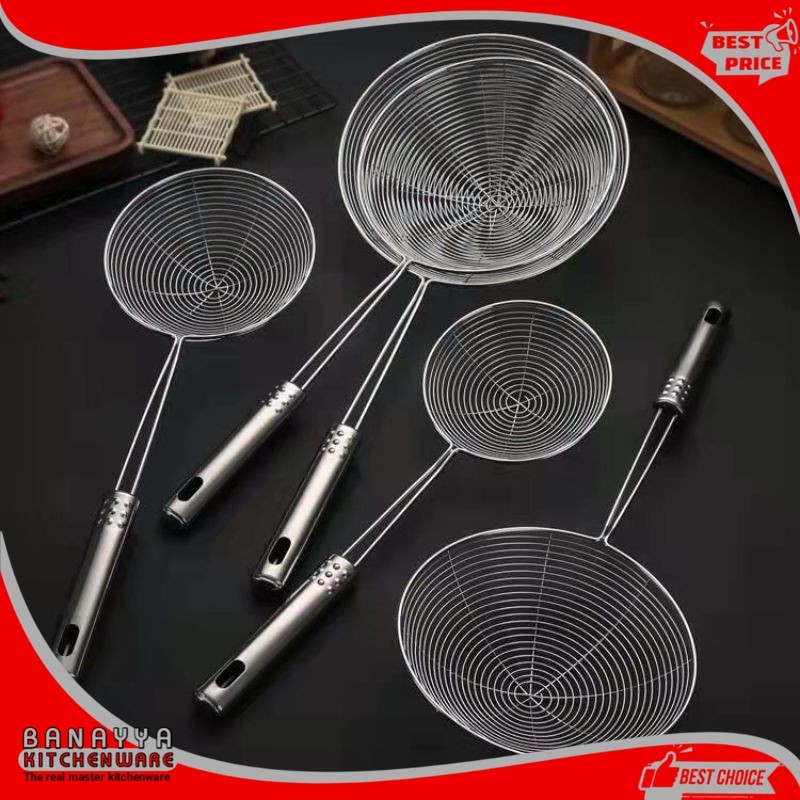 Jual serokan stainless saringan gagang inox | Shopee Indonesia