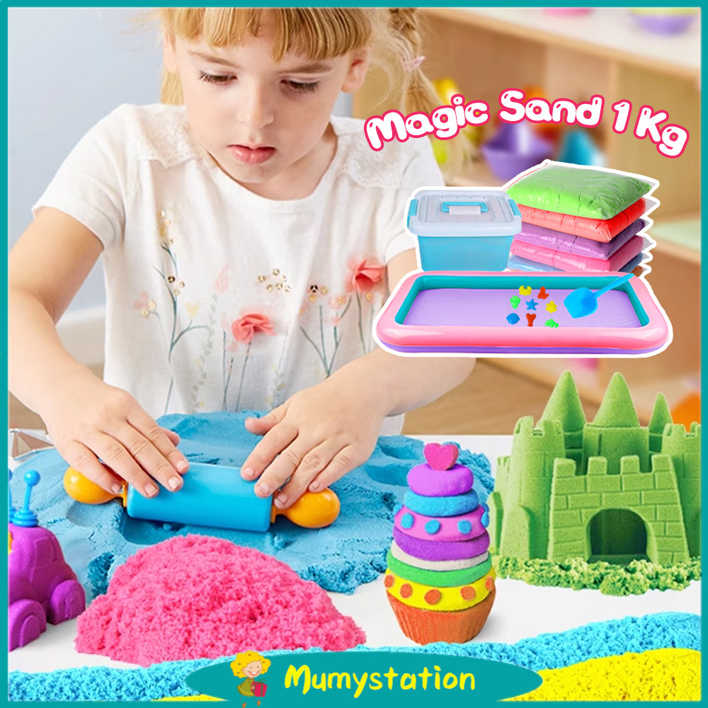 Jual Mumystation Set diy mainan pasir ajaib anak magic planet sand kit ...