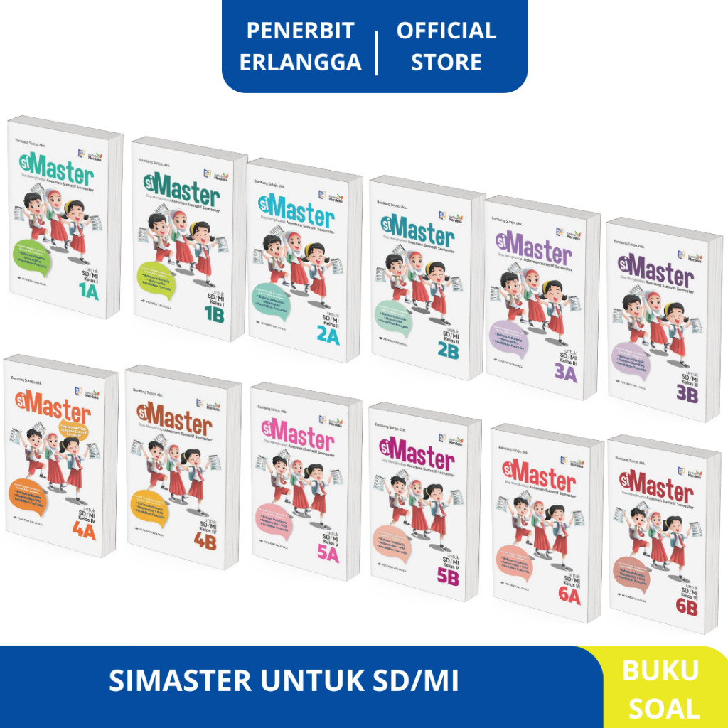 Jual Buku Soal Simaster Kelas 1a 1b 2a 2b 3a 3b 4a 4b 5a 5b 6a 6b SD ...