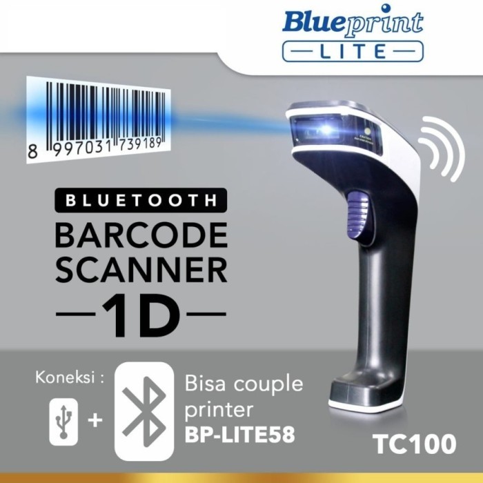 Jual Scanner Barcode Blueprint Bluetooth CCD Infrared Barcode Scanner ...