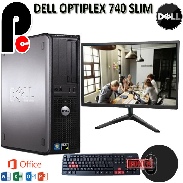 Jual PC Komputer Built Up Dell OptiPlex 740 SLIM AMD plus MONITOR SPC 19inc | Shopee Indonesia