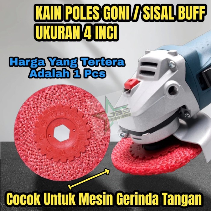 Jual SA99 MATA GERINDA POLES GONI/ SERAT SISAL BUFF 4" MERAH | Shopee ...
