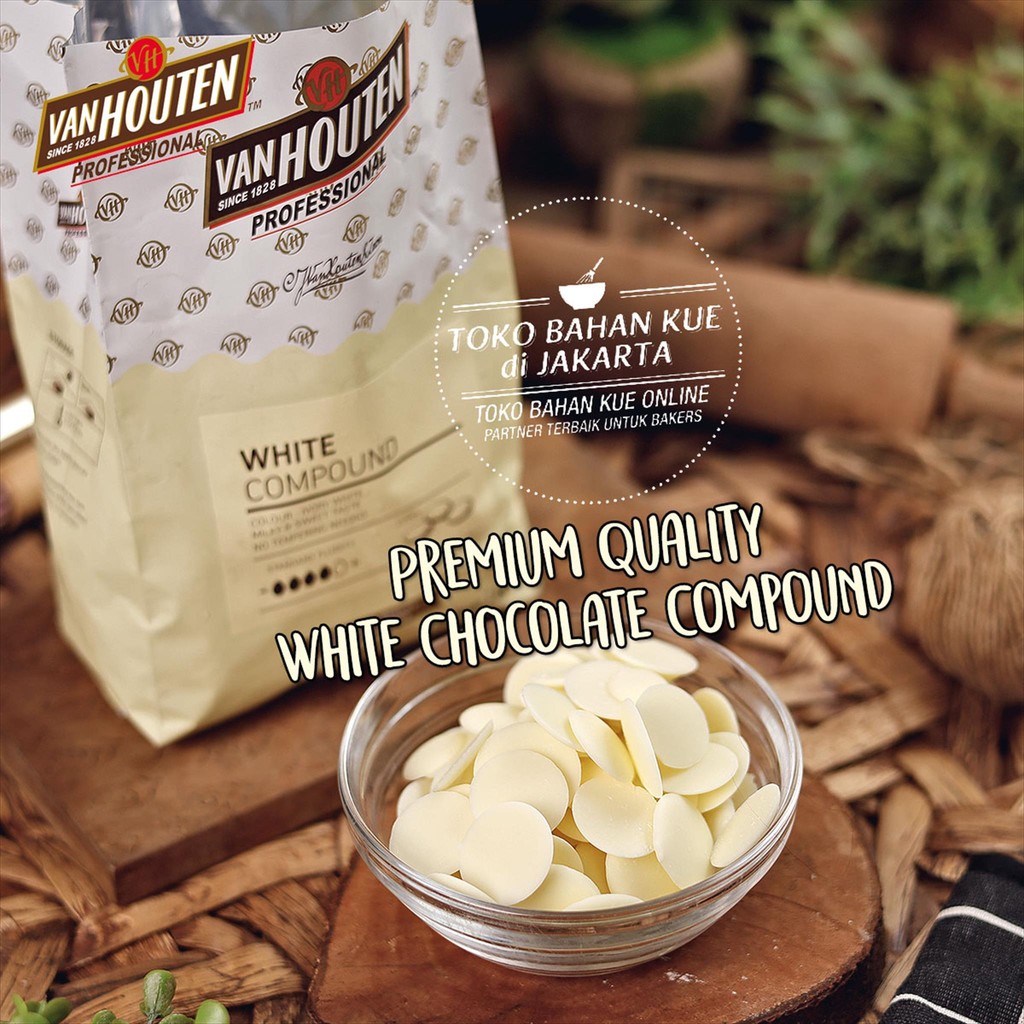 Jual Van Houten White 250gr Compound Coin Baking Professional Chocolate | Shopee Indonesia