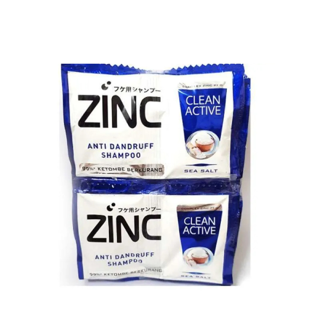 Jual ZINC Anti Dandruff Shampoo - Clean Active [10 ml/ 12 Sachet ...