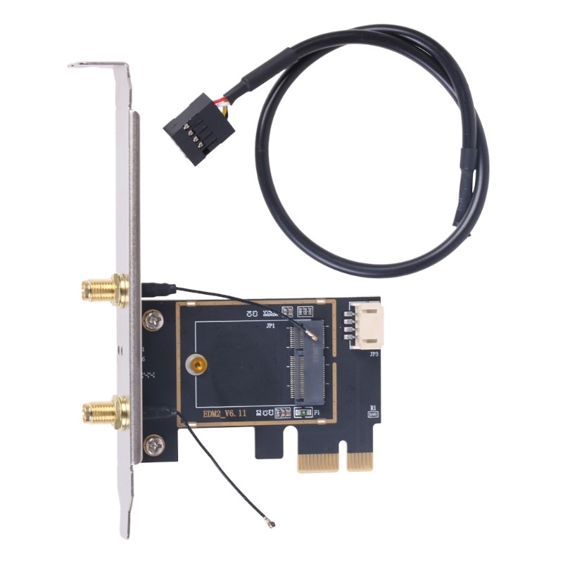 Jual M.2 to PCIe Slot Wireless Extension PCIE WiFi Card Adapters Metal ...