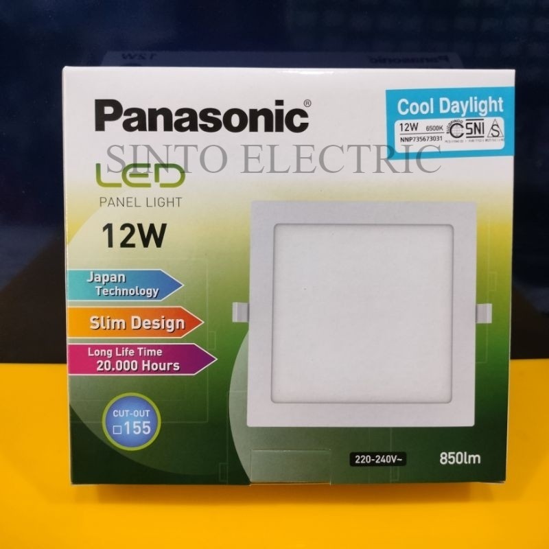 Jual PANASONIC Downlight Panel 12W Kotak | Shopee Indonesia