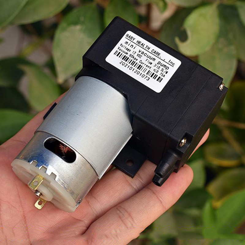 Jual DC 12V 10.5L/M -80KPa Large Flow High Pressure Mini Vacuum Air ...