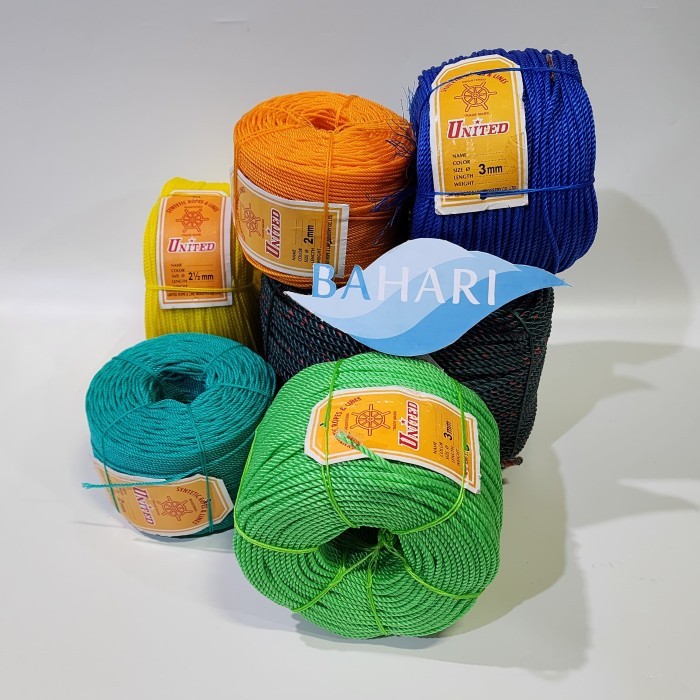 Jual Tali Tambang 1,5 mm Murah Cap United / Cap Stir (1 rol panjang ±200m) - Tali Tampar 1,5 mm ...