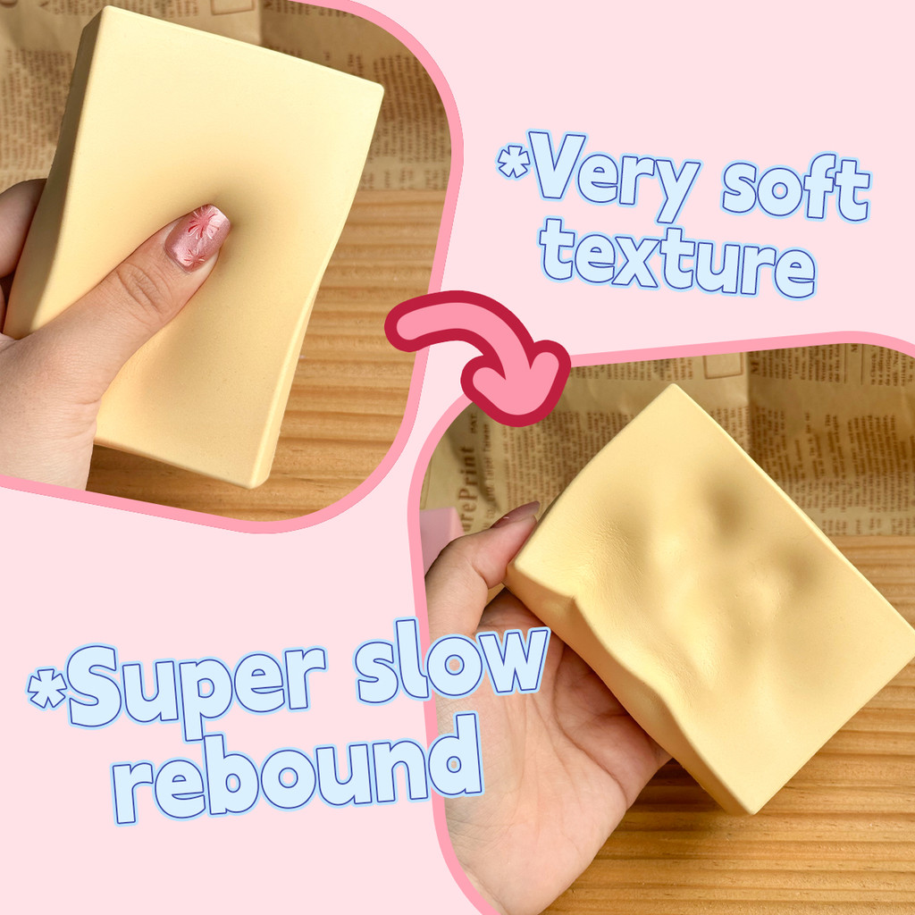 Jual 1pc Squishy Wet soft cheese bricks slow rebound pressure release ...