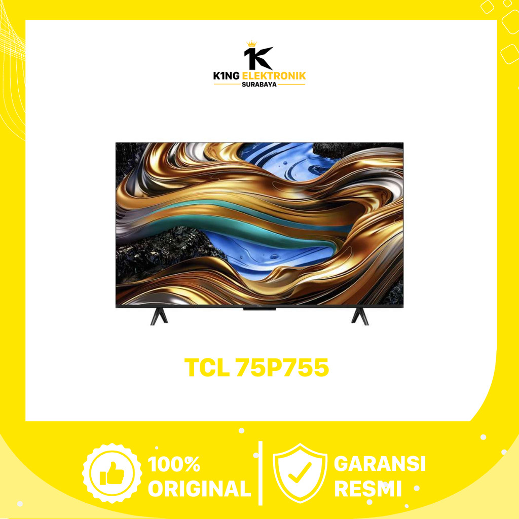 Jual LED TV TCL 75 INCH 75P755 4K UHD Google TV 75 P755 | Shopee Indonesia