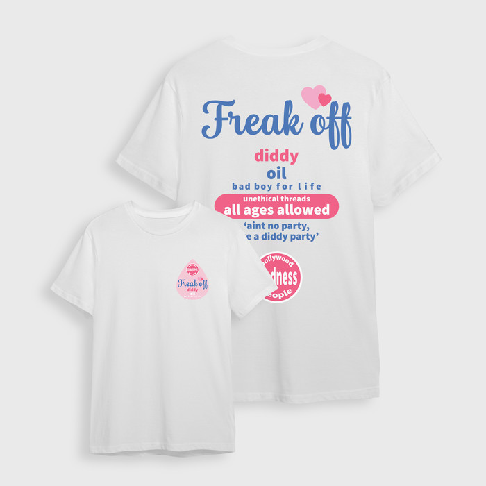 Jual Kaos FREAK OFF Diddy Oil Jhonson Baby Oil Hollywood Combed 30s ...
