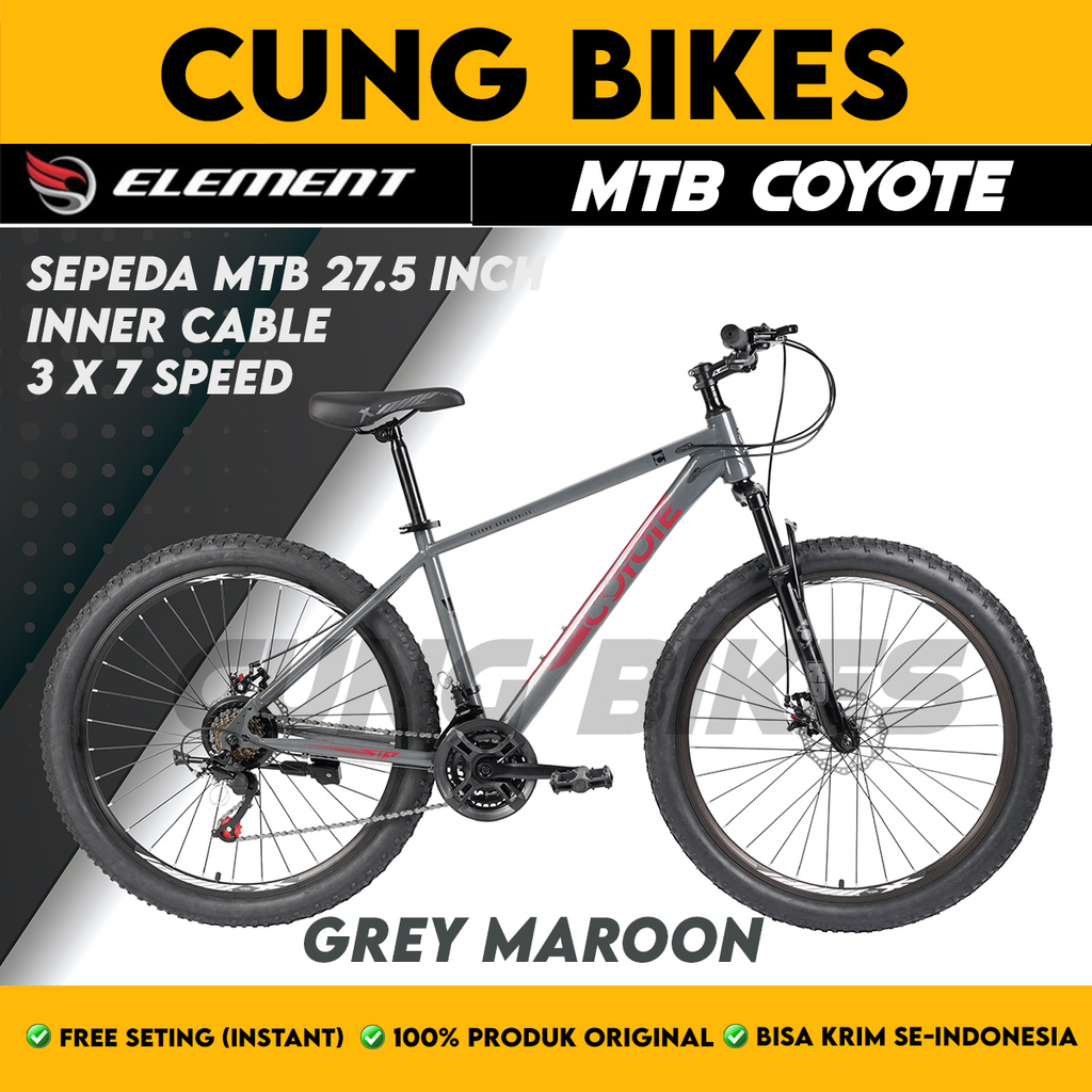 Jual Sepeda Gunung MTB ELEMENT COYOTE Ukuran 27.5 Inch frame Inner ...