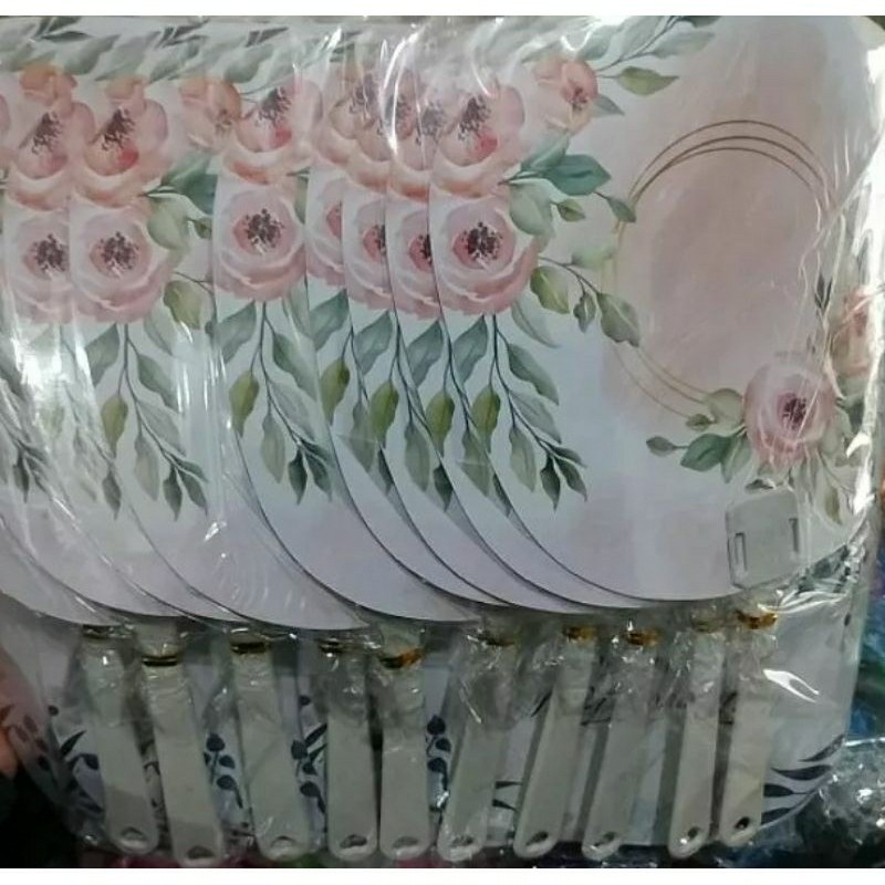 Jual ( isi 50pcs ) kipas bunga shabby kemasan plastik | Shopee Indonesia