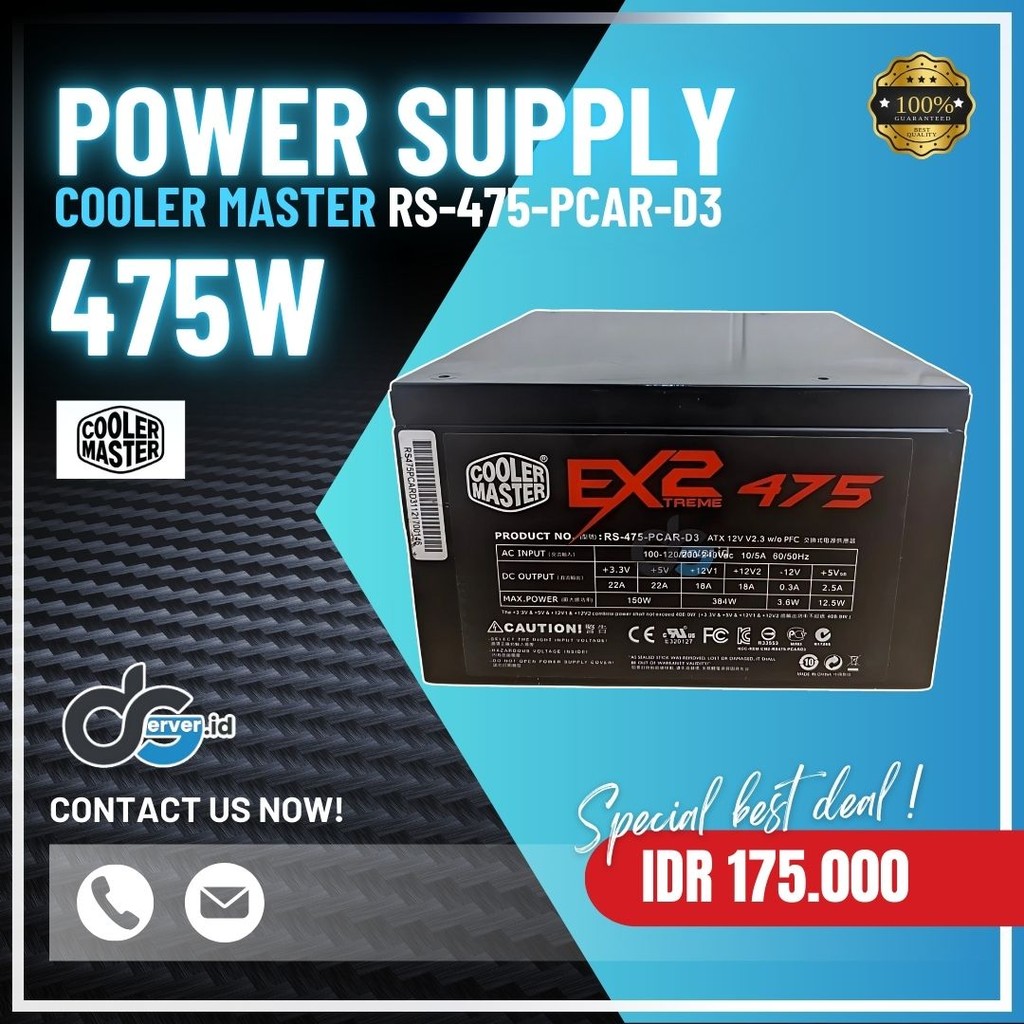 Jual Cooler Master Extreme2 475 Power Supply 475W RS-475-PCAR-D3 ...