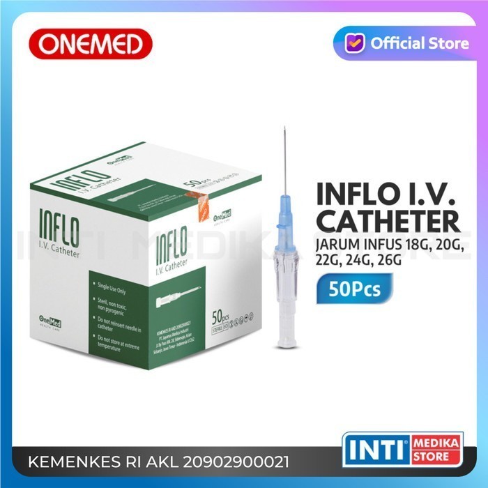 Jual ONEMED Inflo Jarum Infus 18 20 22 24 26 ECER | Shopee Indonesia