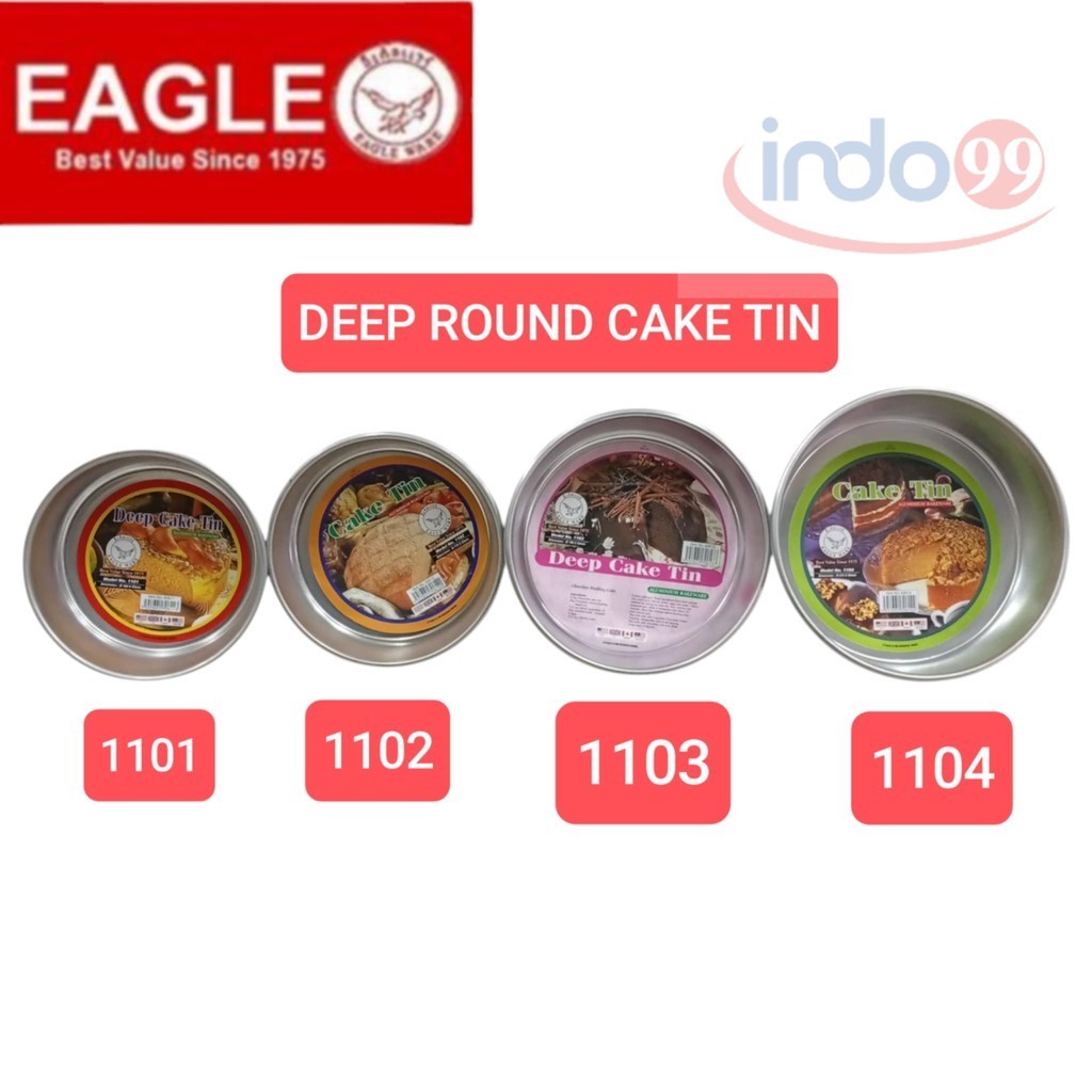 Jual Deep Round Cake Tin 1101-1102-1103-1104/Loyang Bulat Dalam/Loyang ...