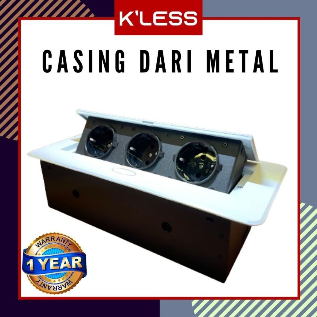 Jual Stop Kontak Meja meeting 3 Socket Soft Touch Pop Up System | Shopee Indonesia