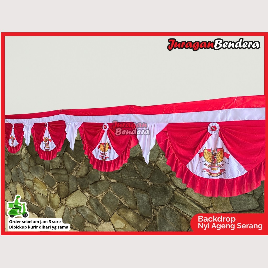 Jual Backdrop Nyi Ageng Serang | Background Risplang Merah Putih ...