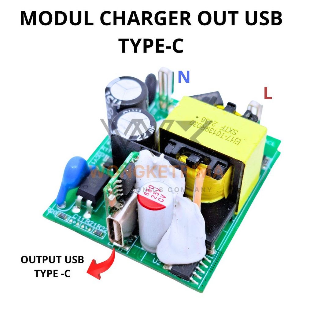 Jual Modul Charger Output Usb Type C Model Kotak | Shopee Indonesia