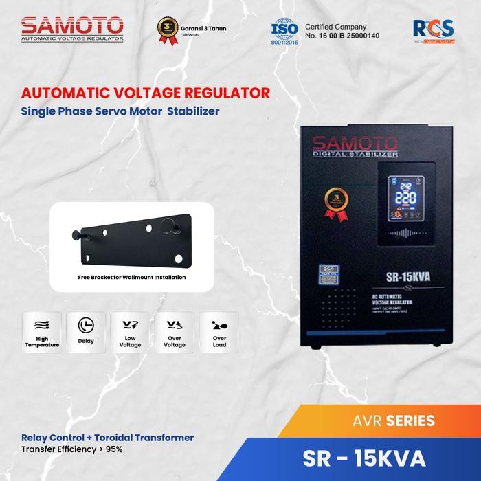 Jual Digital Stabilizer Samoto Stavol Listrik Single Phase 15000VA AVR ...